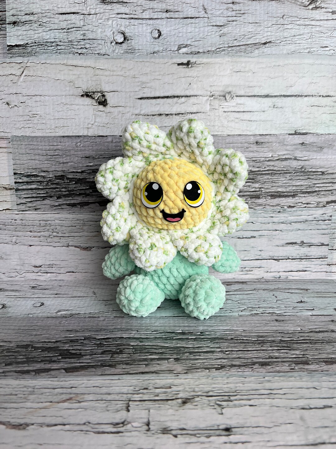 Daisy Flower Buddy Huggable Crochet Plushie Toy, Flower Buddy, Crochet ...