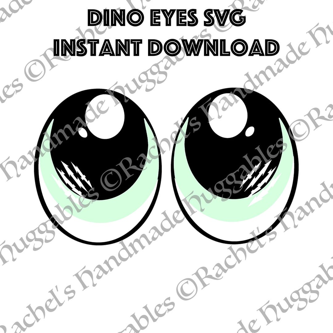 Dino Eyes SVG File Instant Download - Etsy