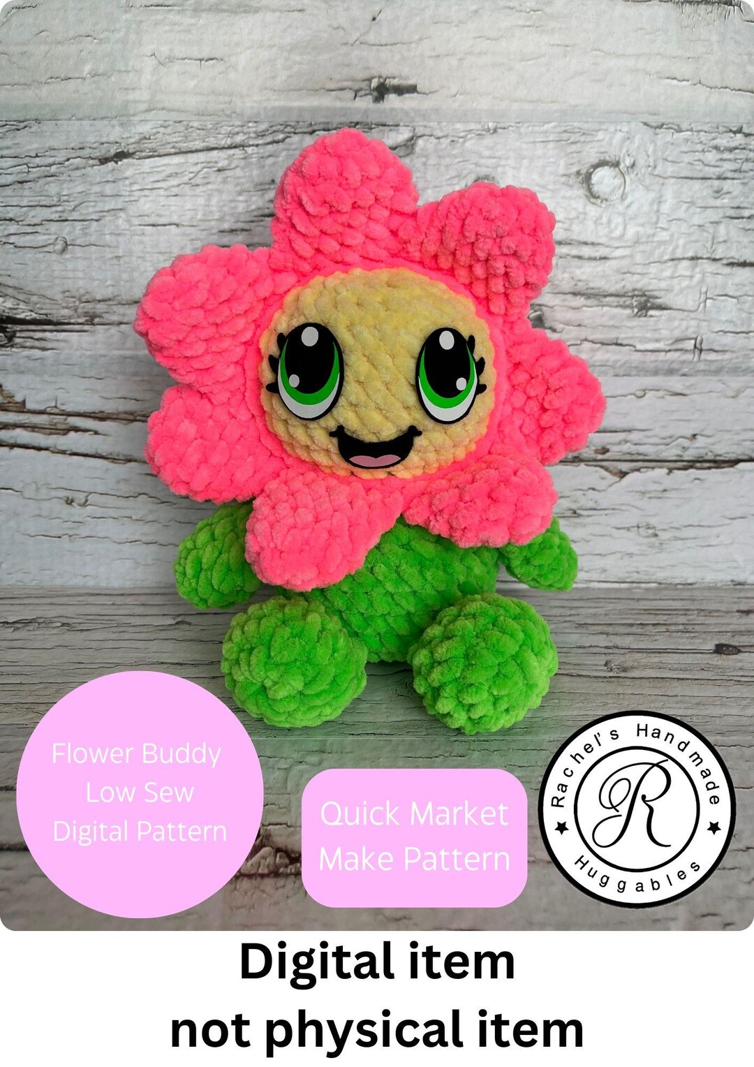 Flower Buddy Low Sew Crochet Pattern - Etsy
