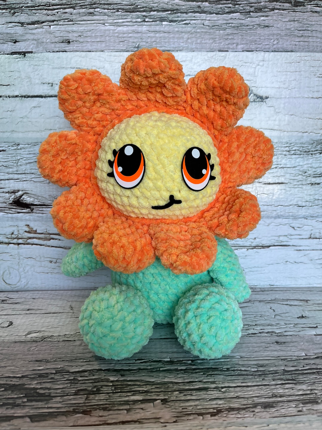 Flower Baby Huggable Crochet Plushie, Flower Baby Daisy, Ready to Ship ...