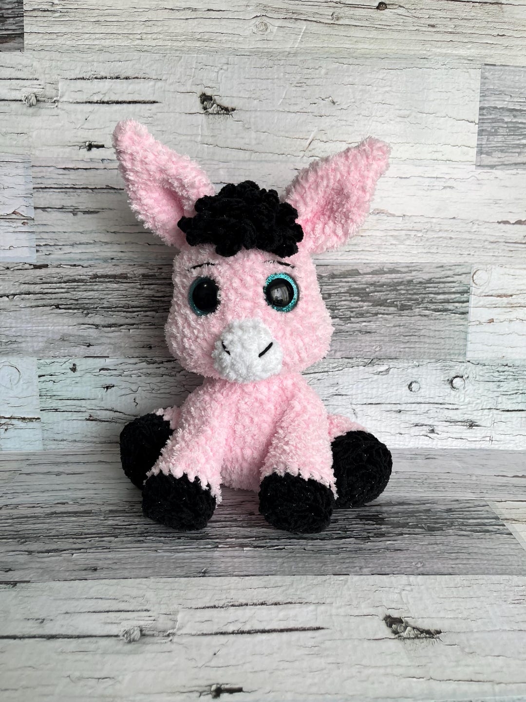 Dylan the Donkey Crochet Plushie Soft Handmade Stuffed Animal Perfect ...