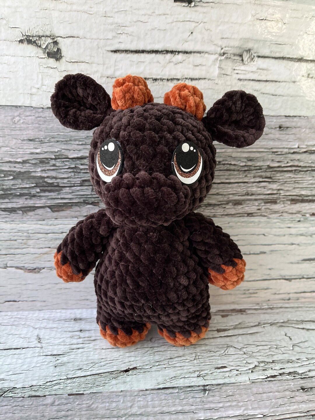 Cow Huggable Crochet Plushie Toy Mini Cow, Baby Cow, Brown Cow, Ready ...