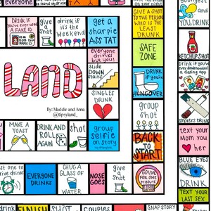 Tipsy Land Party Adult Drinking Board Game Game Night - Etsy