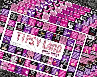 Tipsy Land Party Adult Drinking Board Game Game Night - Etsy