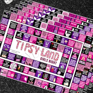 Tipsy Land Girls Night Game, Girls Night Out, Party Drinking Board Game ...
