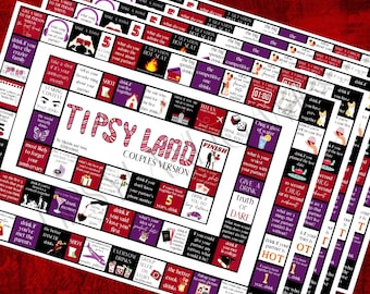 Tipsy Land Party Adult Drinking Board Game Game Night - Etsy