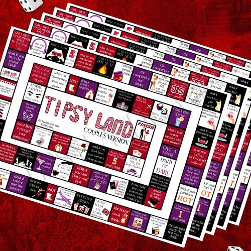 Tipsy Land Couples Drinking Board Game Date Night Perfect - Etsy Tipsy Land Couples Drinking Board Game Date Night Perfect - Etsy