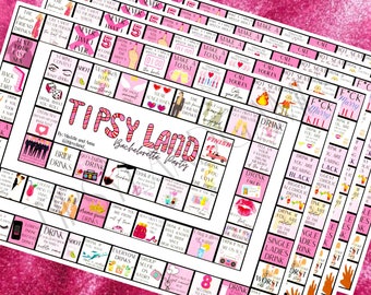 Tipsy Land Party Adult Drinking Board Game, Game Night, Pregame, Party ...