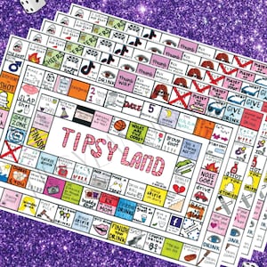 Tipsy Land Party Adult Drinking Board Game Game Night - Etsy