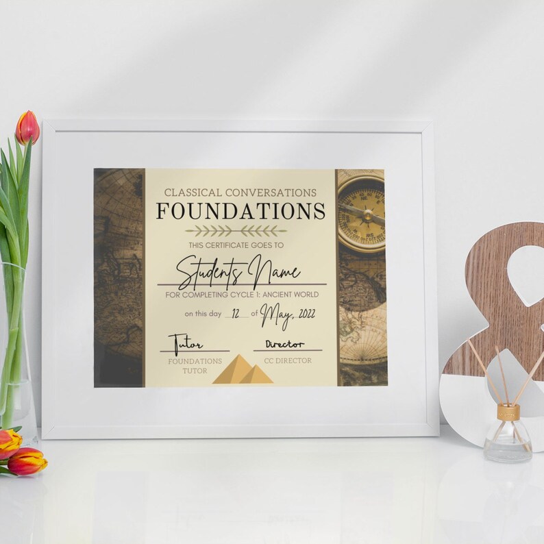 Classical Conversations Foundations Cycle 1 Certificate of Completion ...