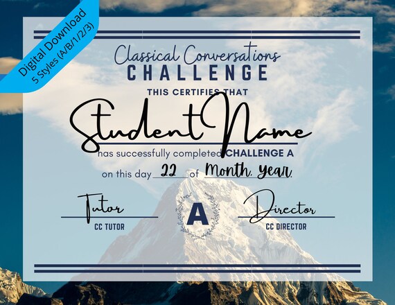 Classical Conversations Certificates of Completion for - Etsy