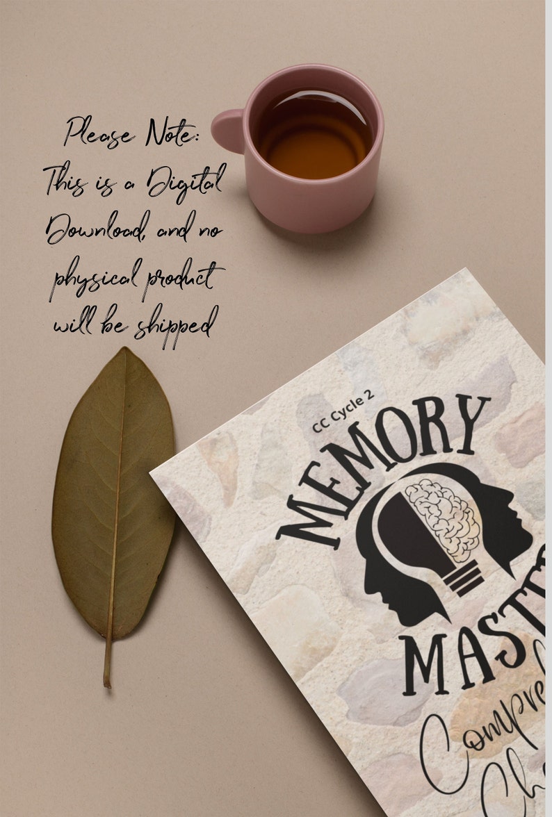 CC Cycle 2 Memory Master Checklist, Instant Digital Download for ...