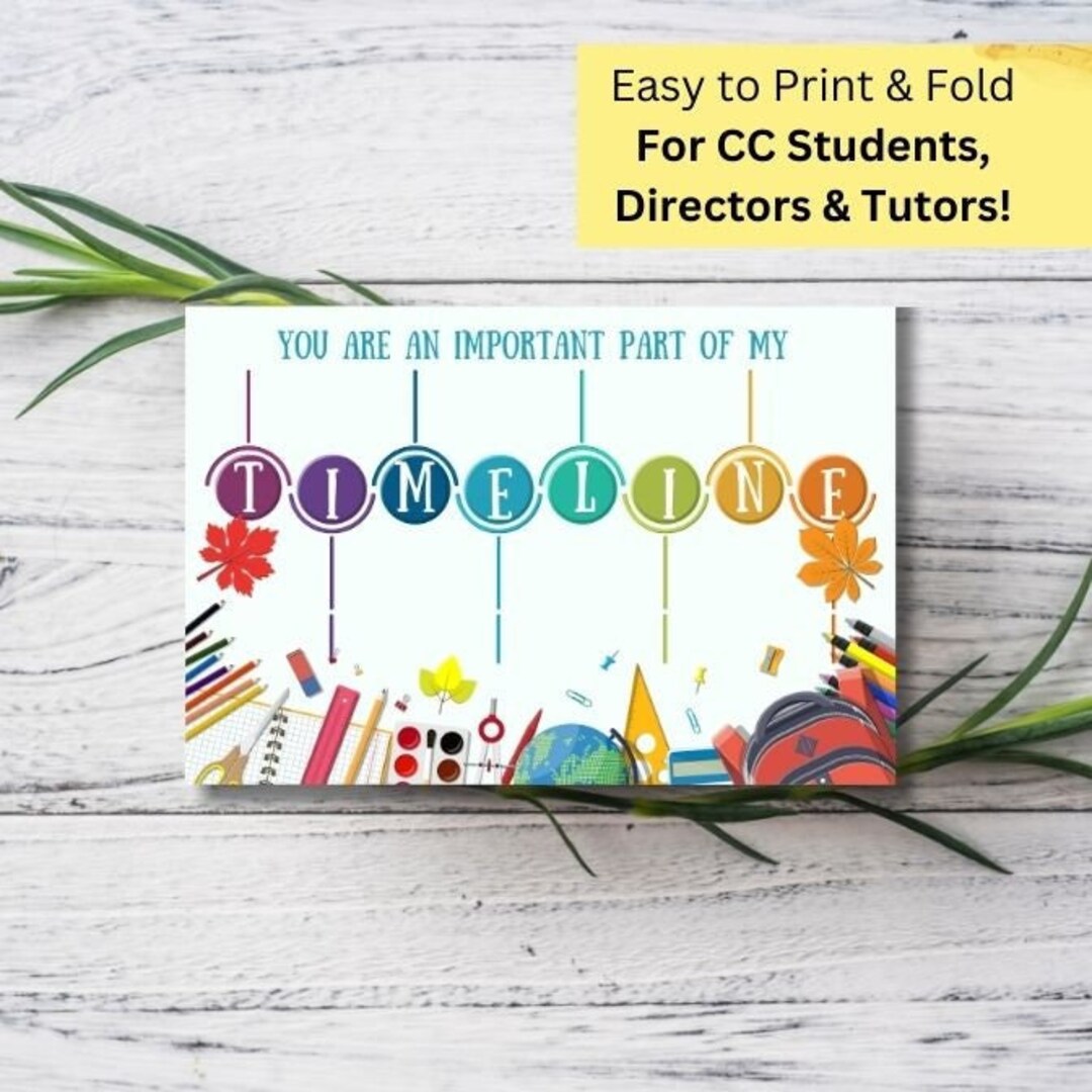 Classical Conversations Timeline DIGITAL Thank You Greeting Card | CC ...