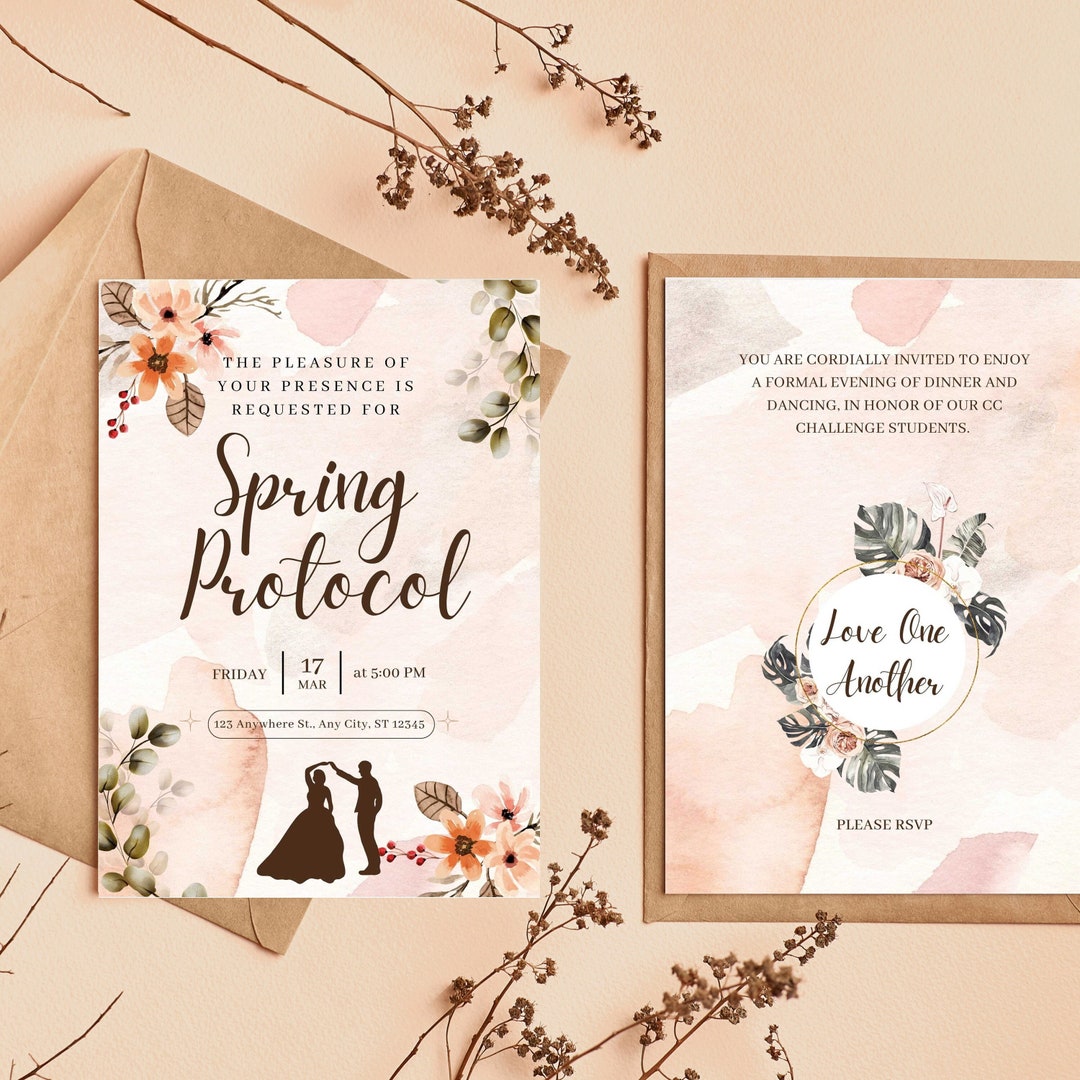 Classical Conversations Spring Protocol Invitation, 5 X 7 Double Sided ...