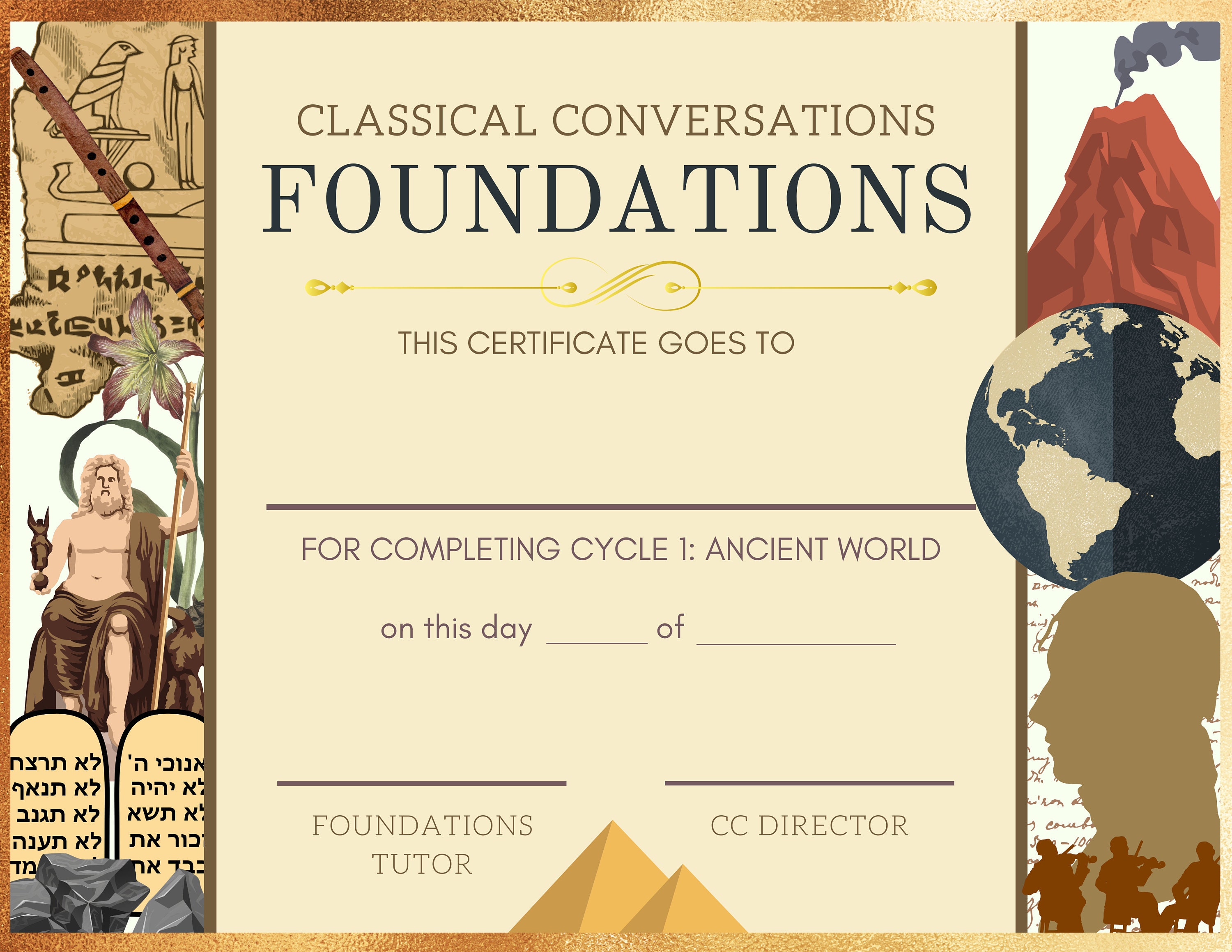 Classical Conversations Foundations Cycle 1 Certificate of Completion ...