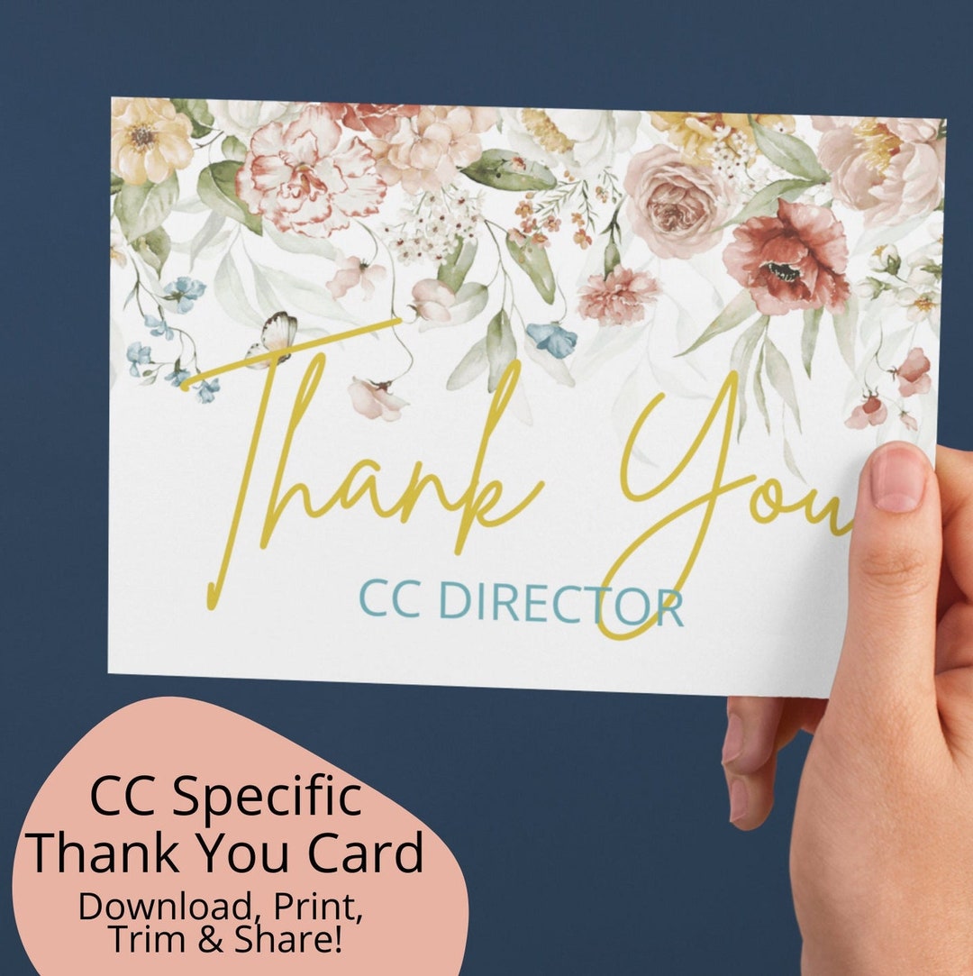 CC Director Thank You Card Classical Conversations Director Gift Floral ...