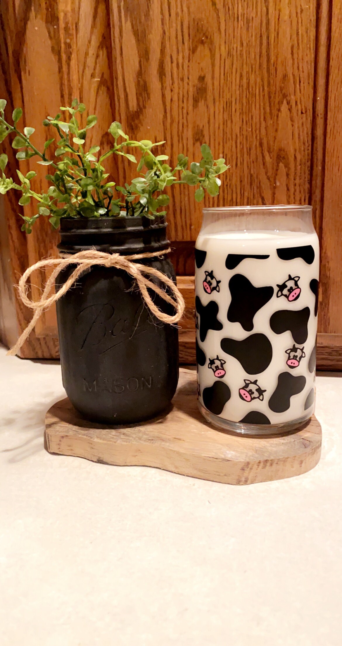 Cow Print Beer Can Glass - Etsy
