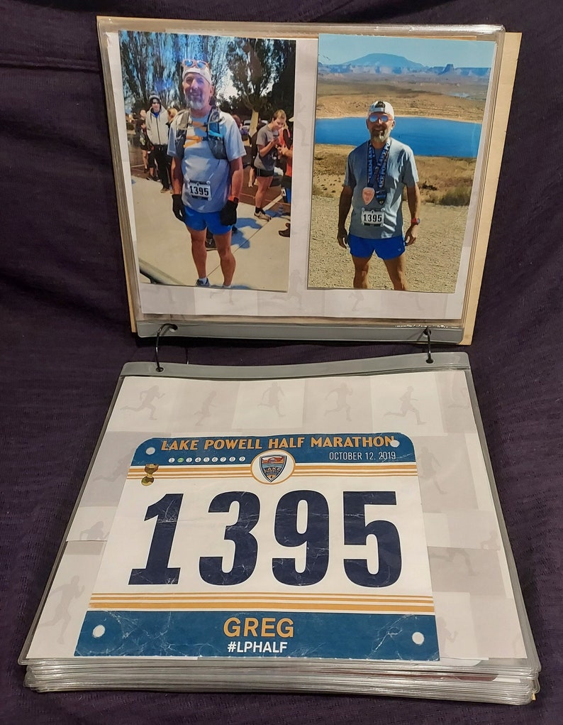 Runner Race Bibs - Race Running Bib Book With Sleeves Personalized - Etsy