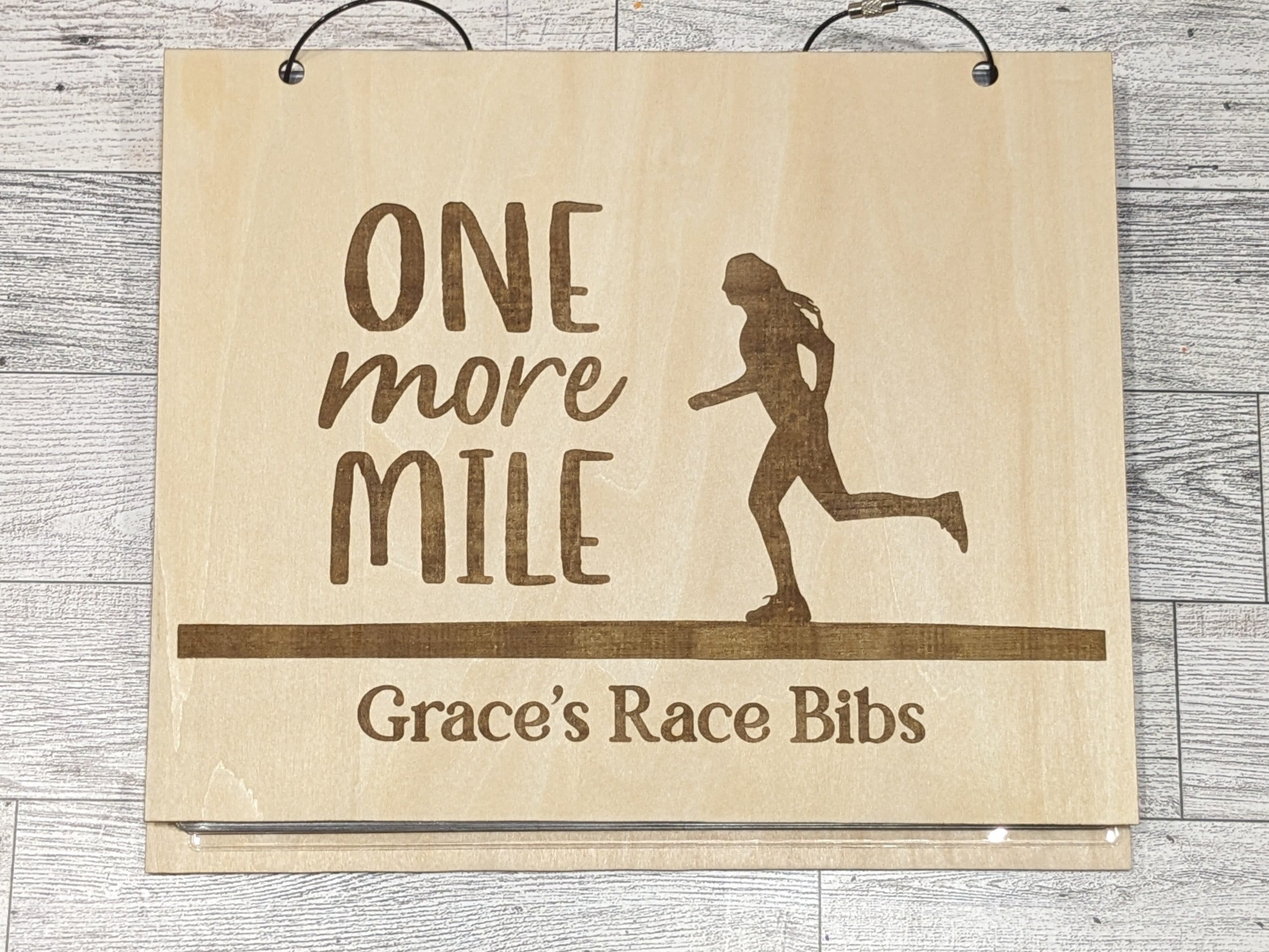 ONE MORE MILE Race Running Bib Book With Sleeves Personalized - Etsy