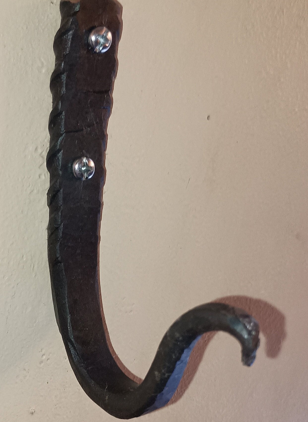 Forged Rebar Wall Hook - Etsy