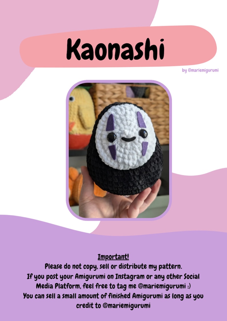 No Face I Crochet Pattern I DIGITAL Download Pdf I Tutorial for ...