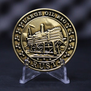 RUST Game Large Oil Rig Coin *FANART* - Etsy