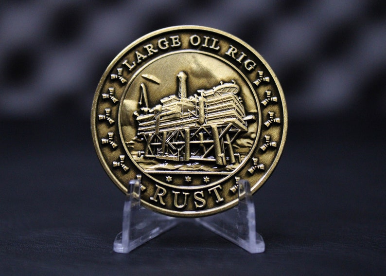 RUST Game Large Oil Rig Coin *FANART* - Etsy