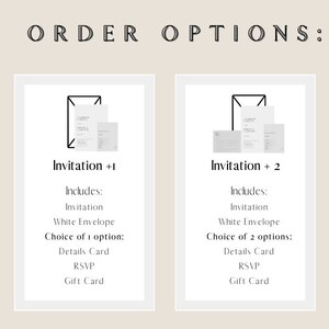 Minimalist Elegant Wedding Invitation, Modern Personalised Wedding ...