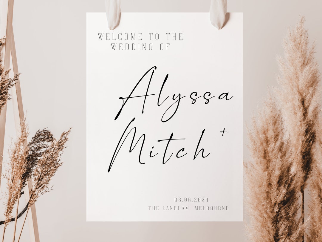 Wedding Welcome Sign, Welcome Poster, Printable Wedding Welcome ...