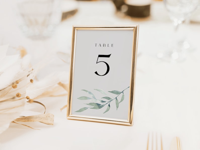 Rustic Table Numbers Printable Table Numbers Wedding Table | Etsy