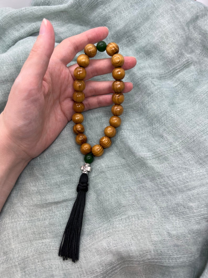 Orthodox Prayer Rope Large Wooden Beads Cross Bead With Icon - Etsy
