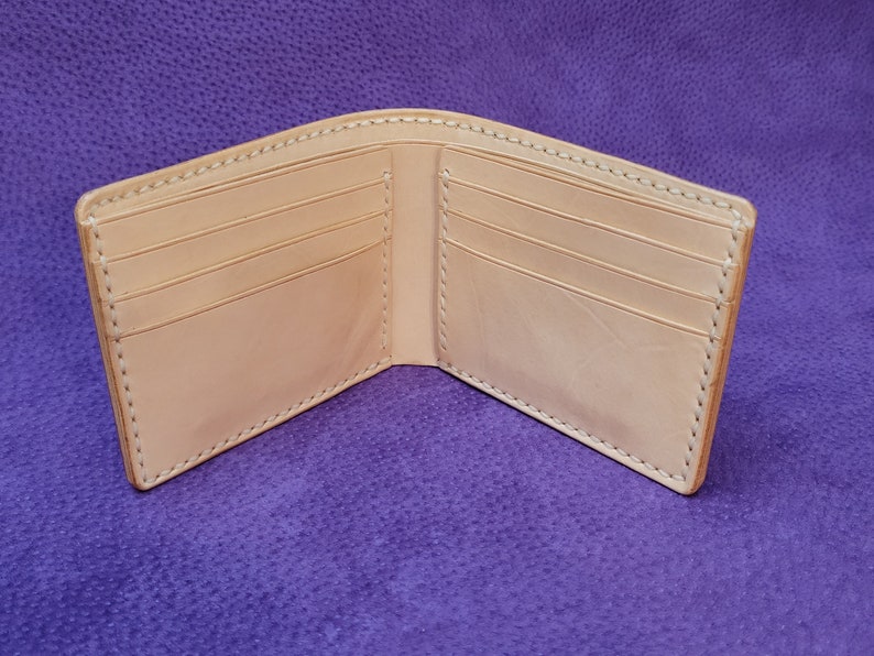 Handmade Leather Bifold Wallet - Etsy