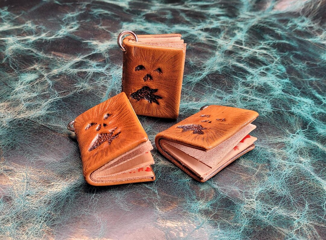 Leather Necronomicon Key Fob - Etsy