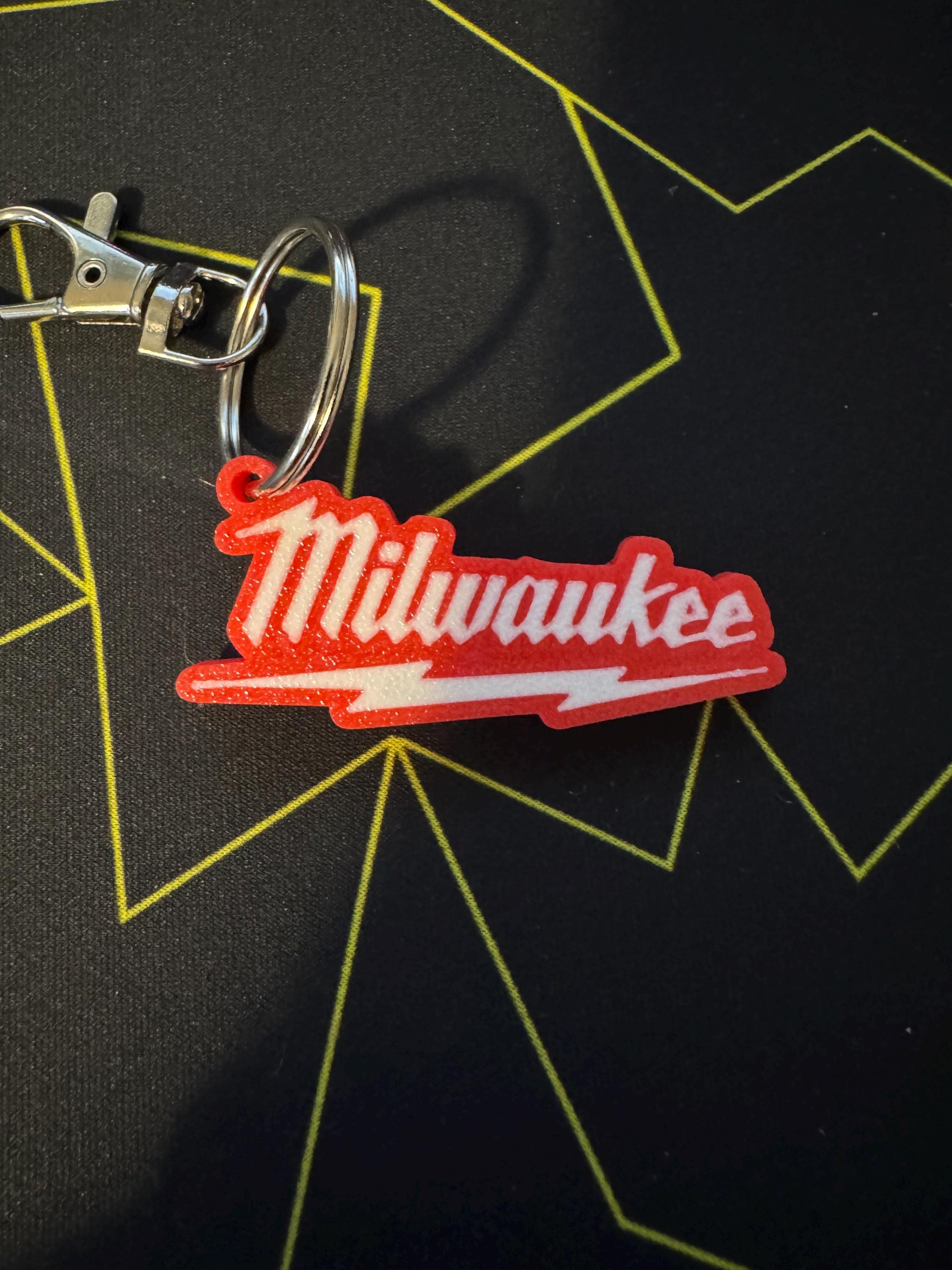 3D Printed Milwaukee Keychain With Keyring - Etsy