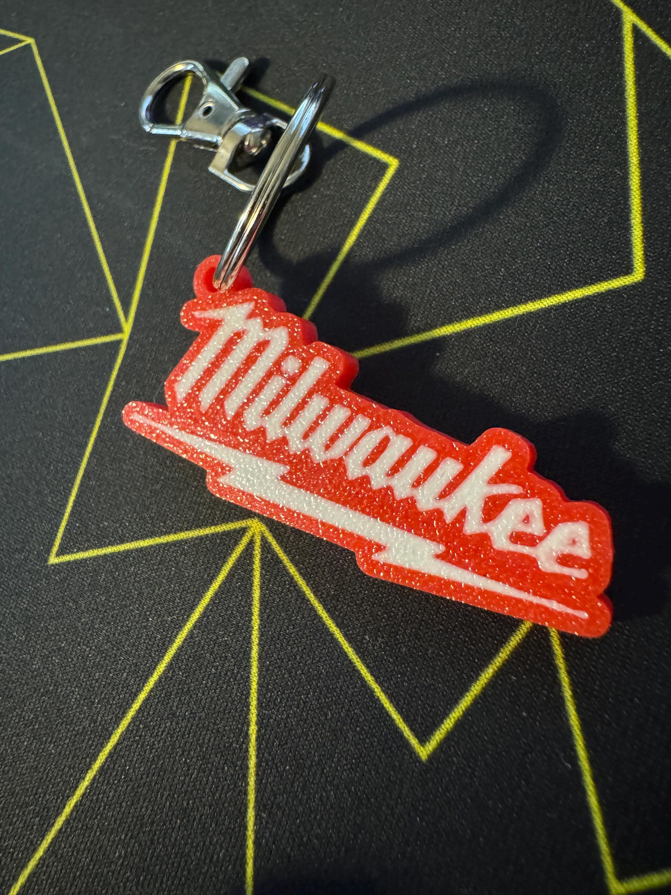 3D Printed Milwaukee Keychain With Keyring - Etsy