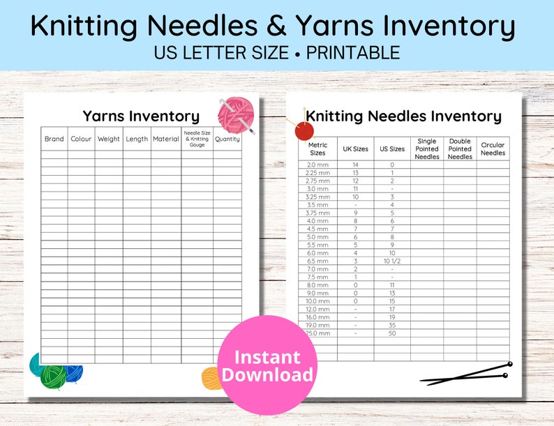 Crafts Inventory, Knitting Needles and Yarns Inventory, Needles ...