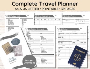 Editable Flight Planner Printable Flight Information Sheet Travel Log ...