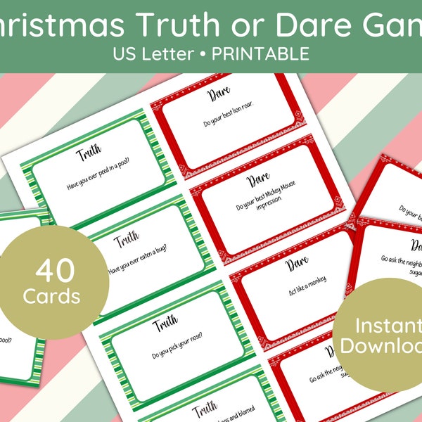Truth or Dare Christmas - Etsy
