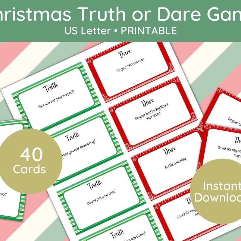 Truth or Dare Christmas - Etsy