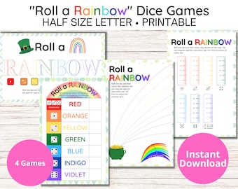 Roll a Rainbow Game - Etsy