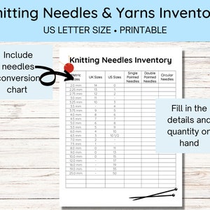 Crafts Inventory, Knitting Needles and Yarns Inventory, Needles ...