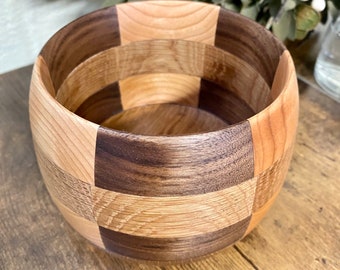 Handmade Segmented Wooden Bowl food Safe Stain 5 Inch - Etsy
