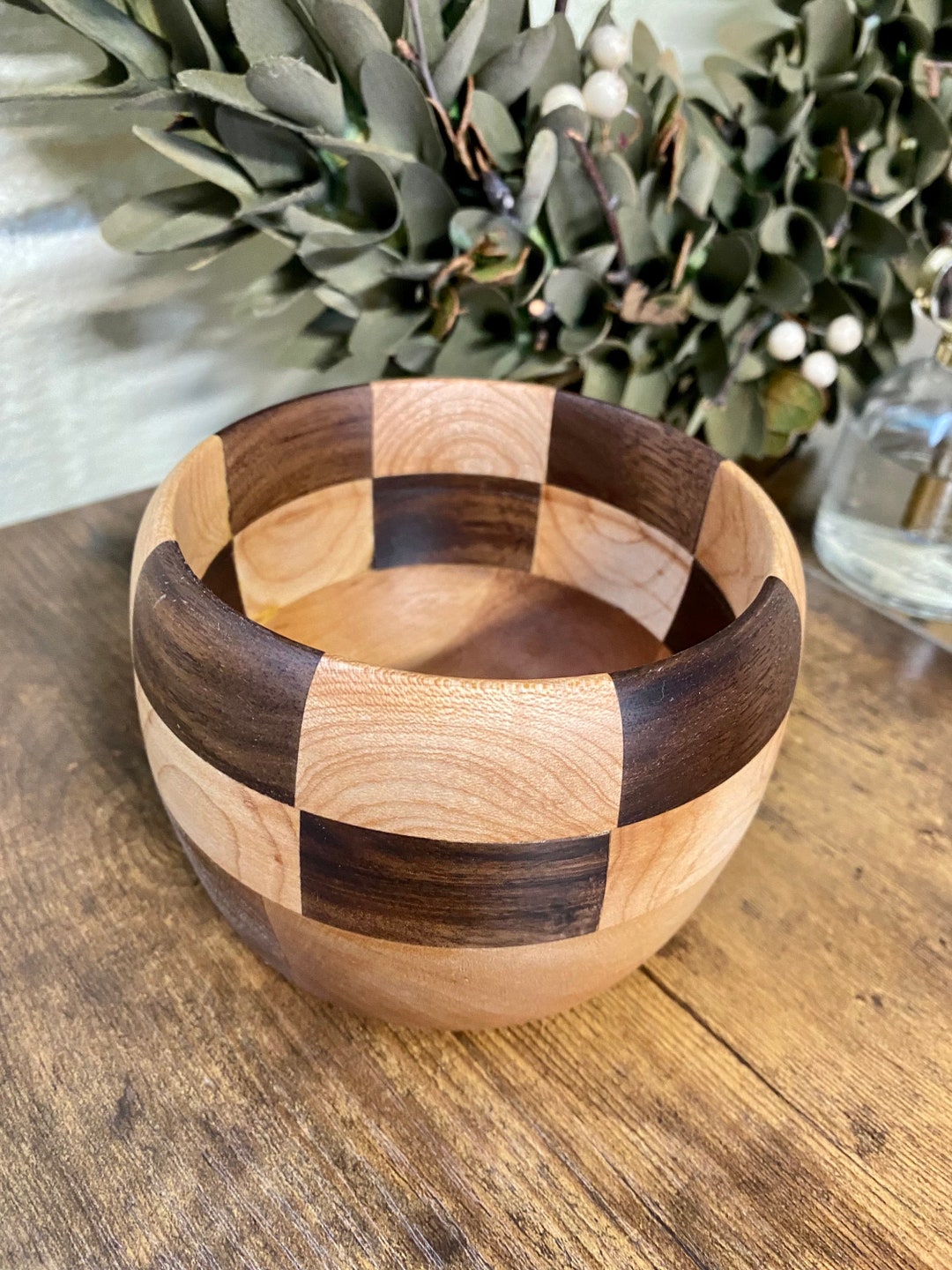 Handmade Segmented Wooden Bowl (food Safe Stain) - 5 Inch Diameter - Etsy