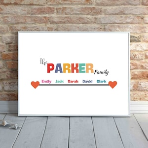 Custom Family Sign Printable Wall Art Last Name Sign Custom - Etsy