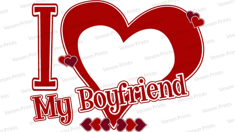 I Love My Boyfriend Customizable Photo Png, Svg Personalized - Etsy