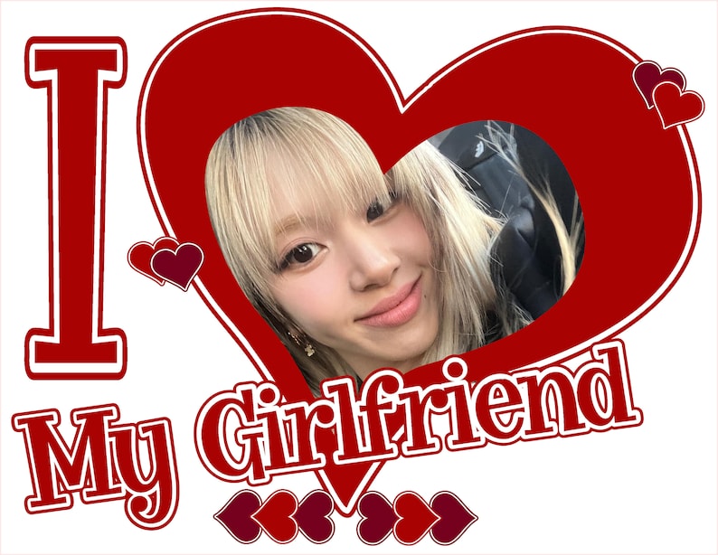 I Love My Girlfriend Customizable Photo Png, Svg Personalized - Etsy
