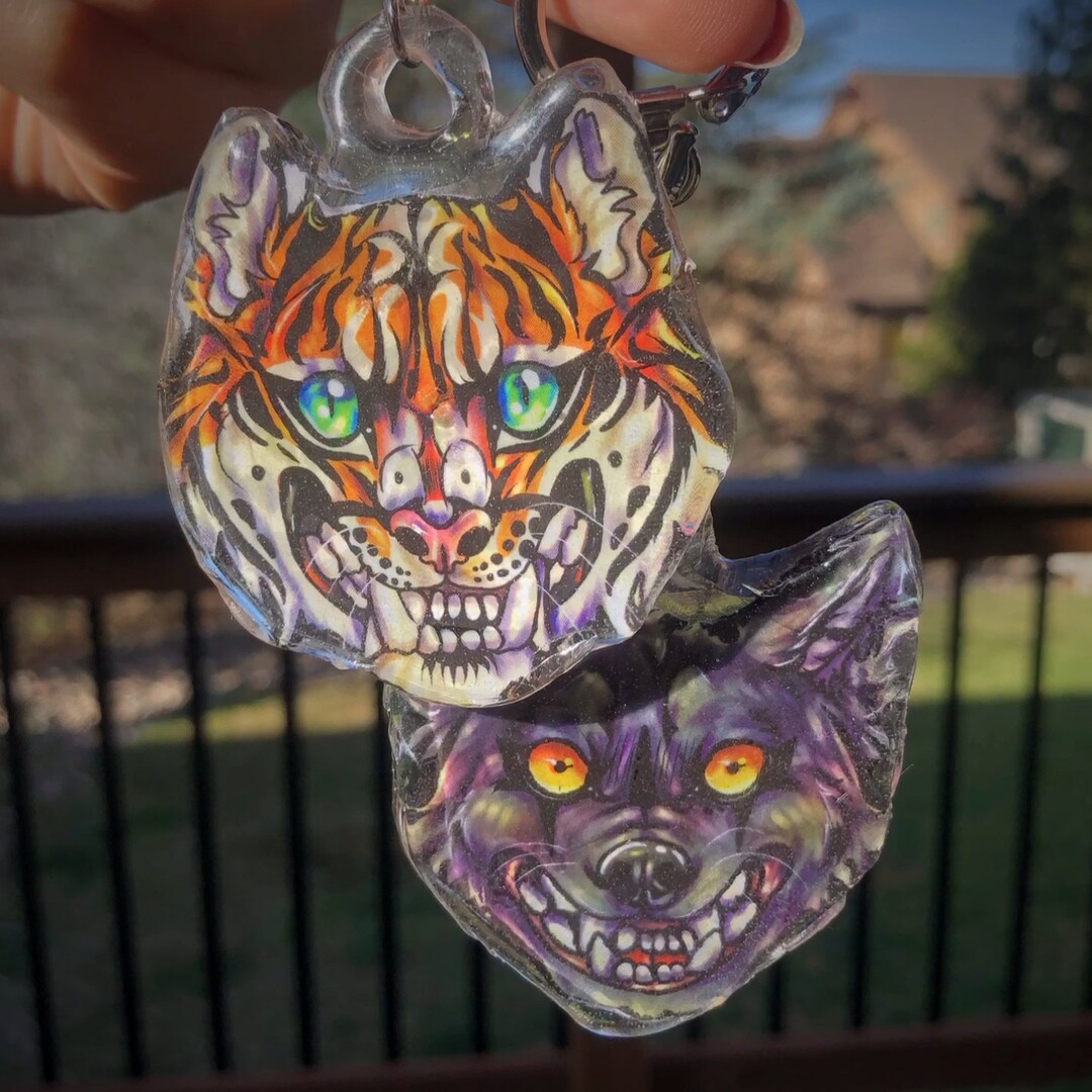 Flip Face Keychains - Angry Animals - Etsy
