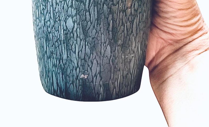 Antique Hampshire Pottery Vase Mottled Blue Gray Snakeskin Glaze #105 ...