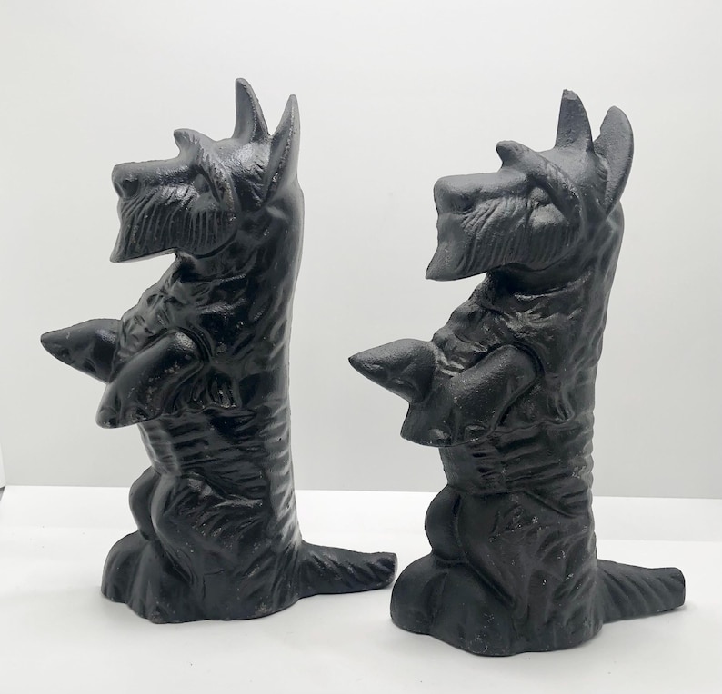 Vintage Cast Iron Scottish Terrier Bookends: Scottie Dog Decor - Etsy