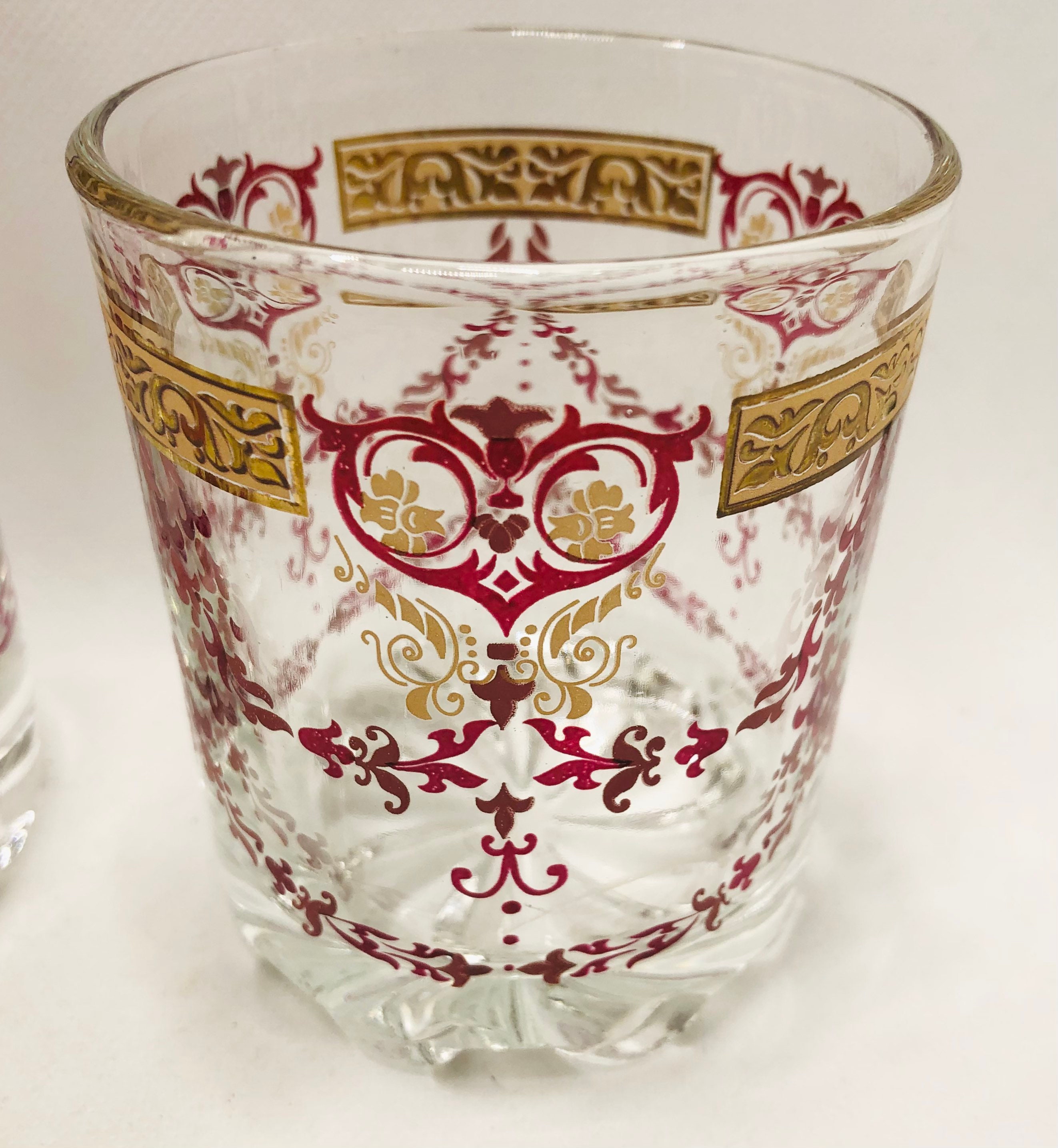 Vintage MCM Cerve Glass Ice Bucket With 3 Rock Glasses Barware Italy - Etsy